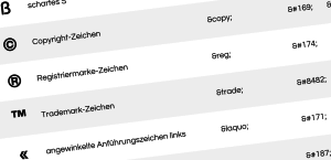 HTML Sonderzeichen & Umlaute | UTF-8 HTML-Code (Entities)